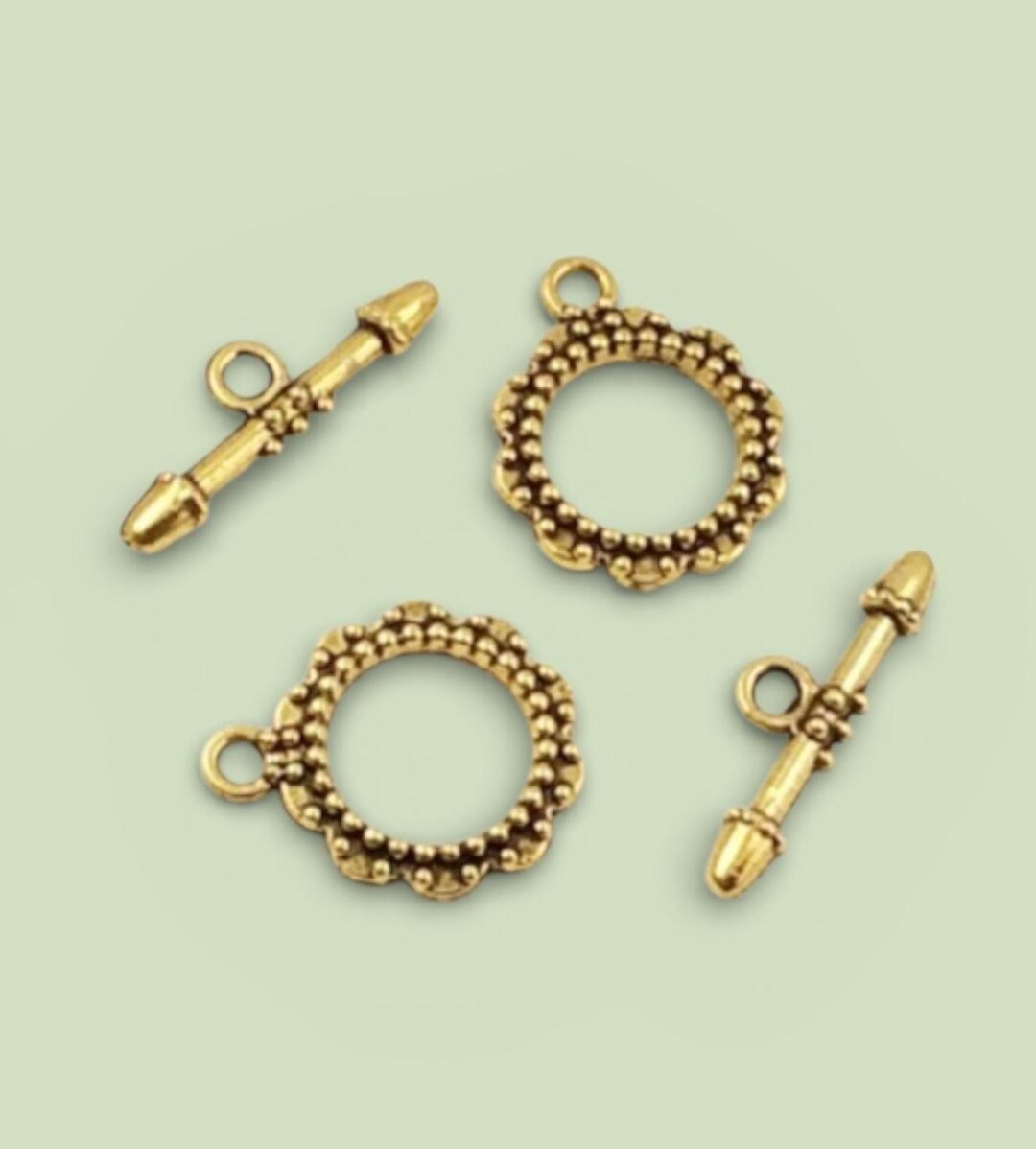 1-set Gold Toggle Clasps, Gold Jewelry Toggle Clasps, Antique Gold ...