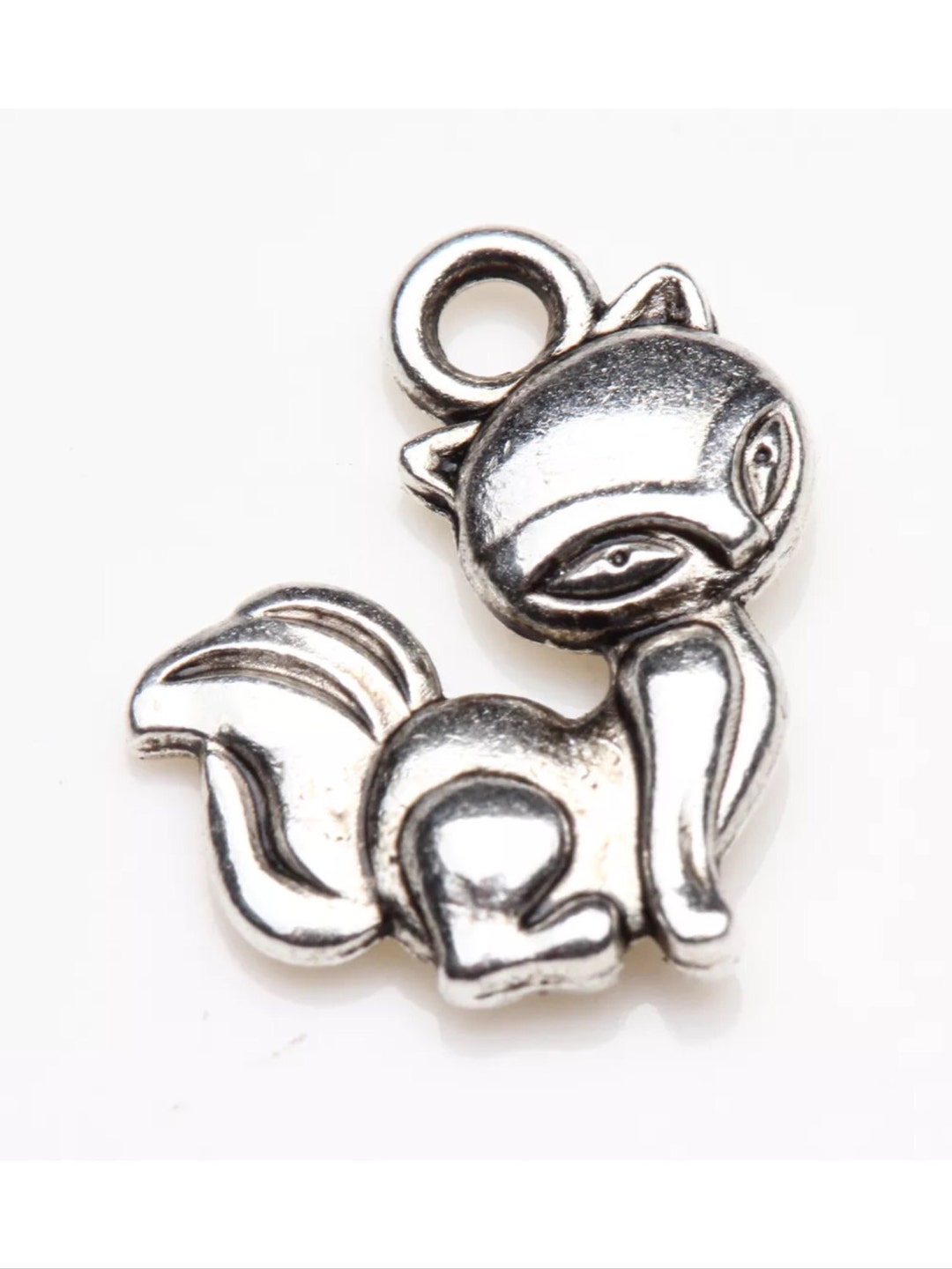 1-silver Fox Charms, 17x7 Fox Charms, Craft Antique Silver Pendant ...