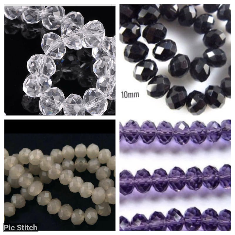 Crystal Rondelle - Etsy