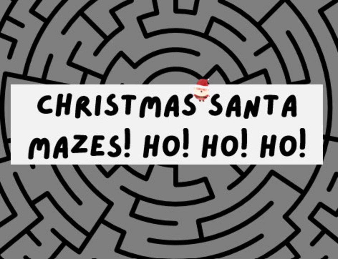 Festive Santa Maze for Kids Printable Holiday Fun Activity Worksheet - Etsy