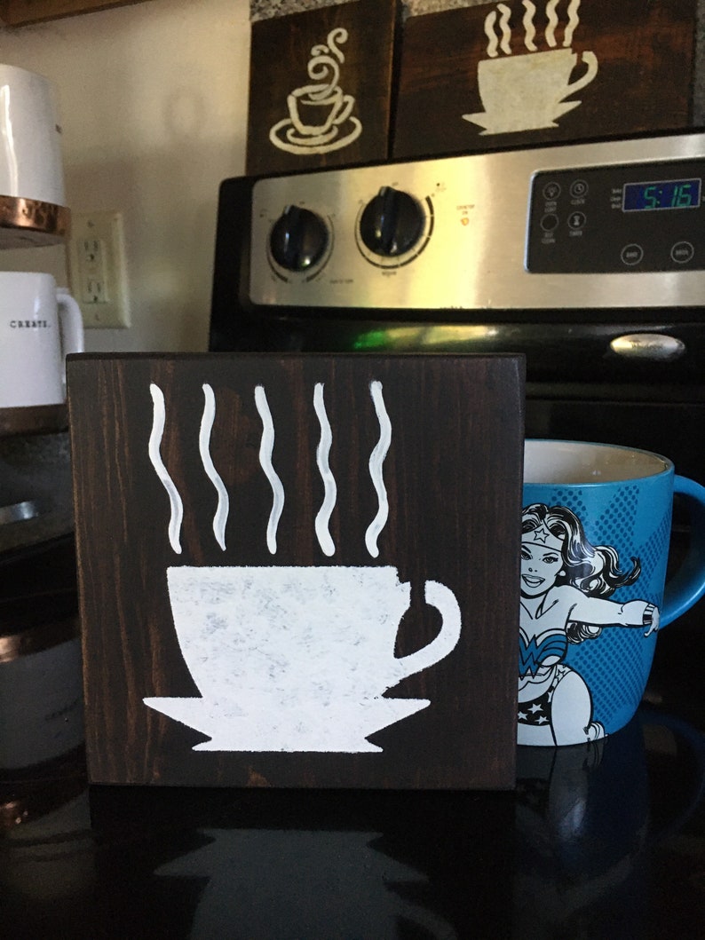Handmade Coffee Cup Pallet Sign, Kitchen Nook Decor - Etsy