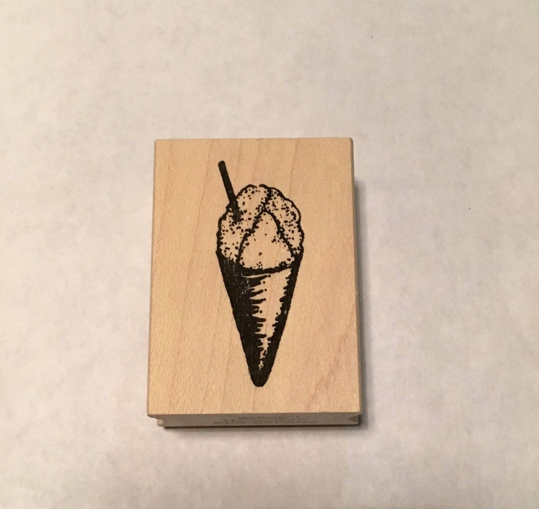 Shave Ice Rubber Stamp, Summer Treat Crafting - Etsy
