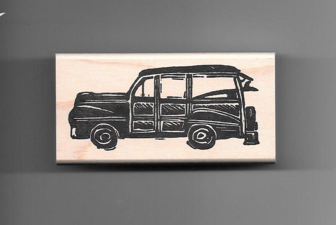 Woody Car Rubber Stamp | Etsy