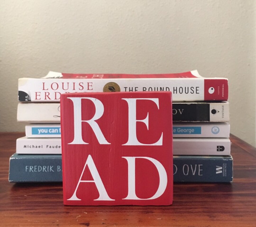 READ Mini Block | Quote Block | Small Sign - Etsy