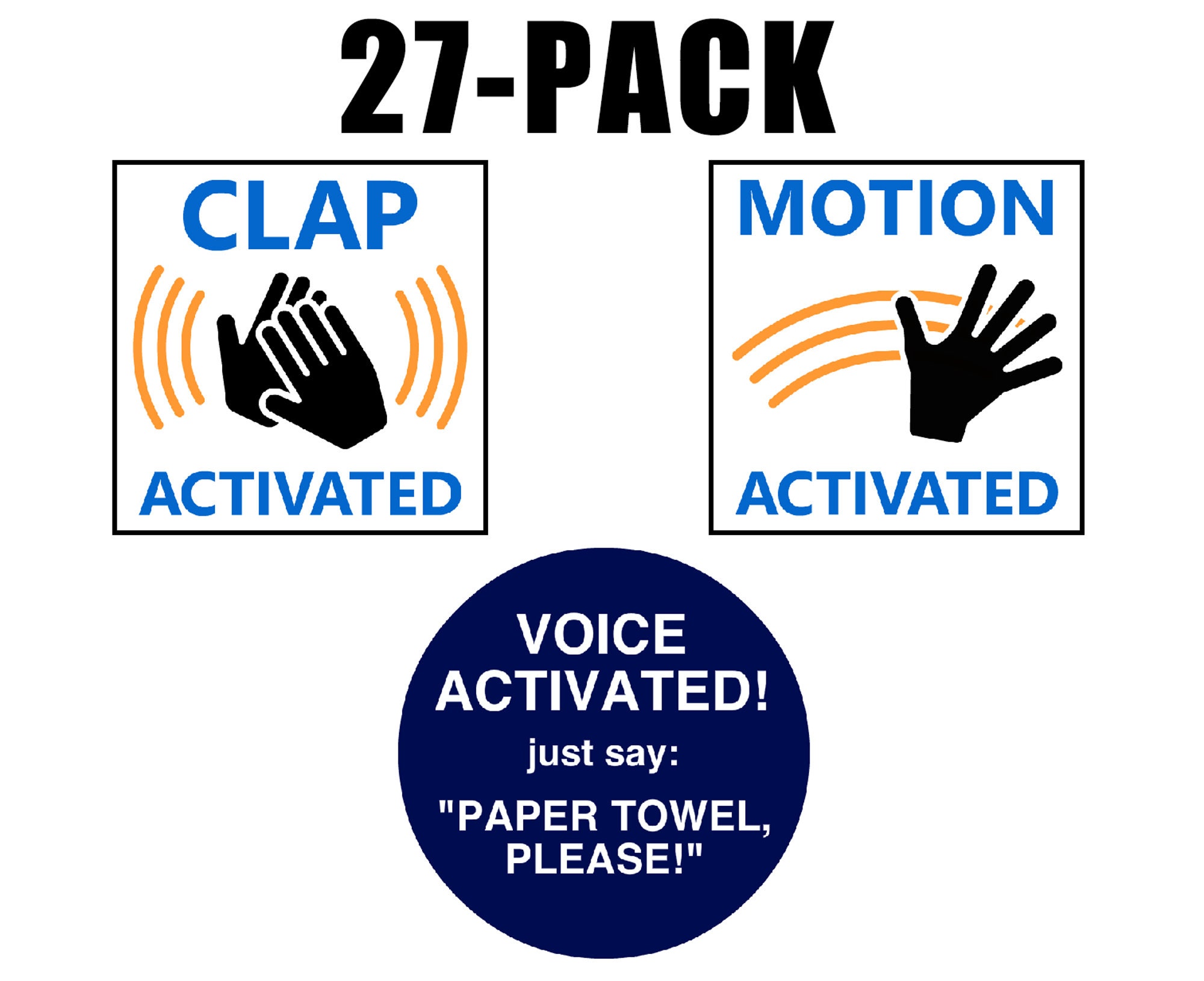 Clap Activated Motion Activated Voice Activated Prank Stickers | Etsy