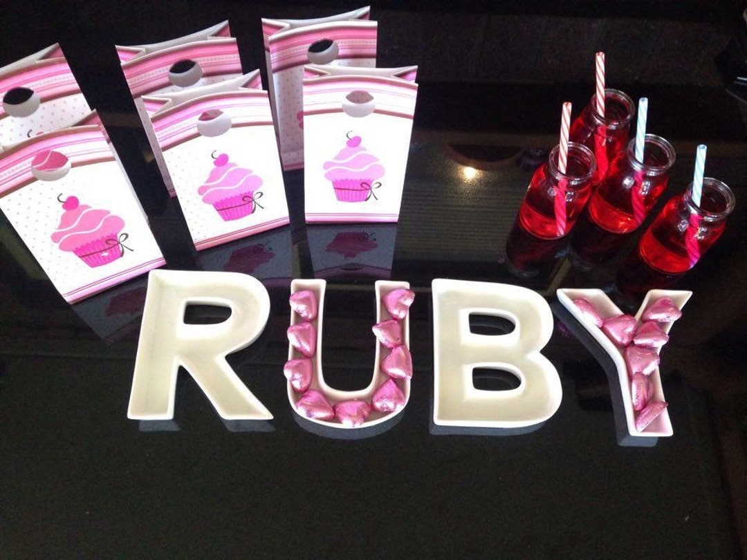 Personalised 4 Ceramic Letter Dishes for - Etsy