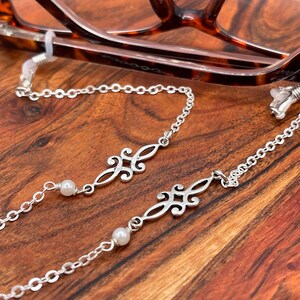Silver Eyeglasses Chain - Sunglass Necklace - Glasses Chain ...