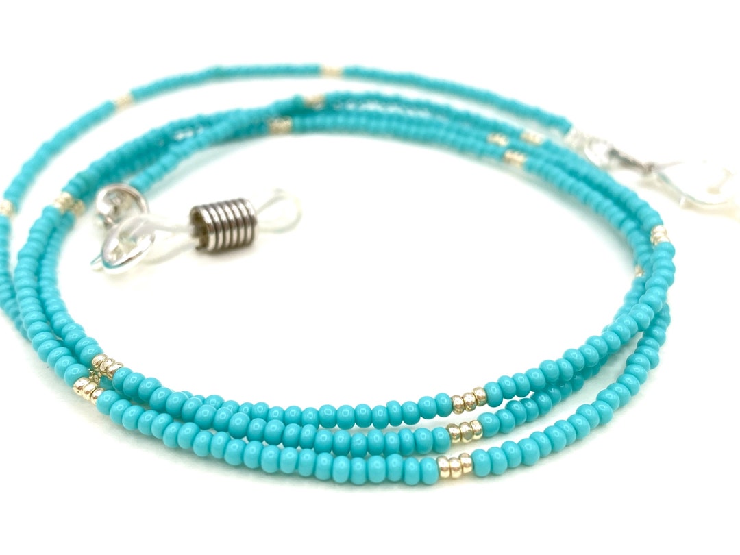 Turquoise Eyeglasses Chain Sunglass Necklace Blue Eyeglass Lanyard Beaded Eyeglass Necklace
