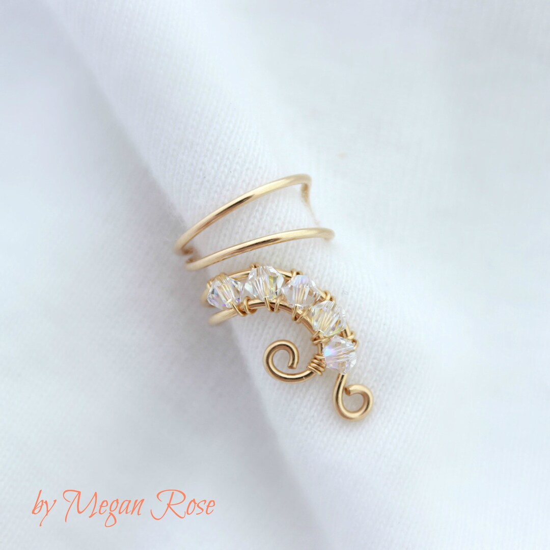 Ear Cuff With Swarovski Crystals - Etsy