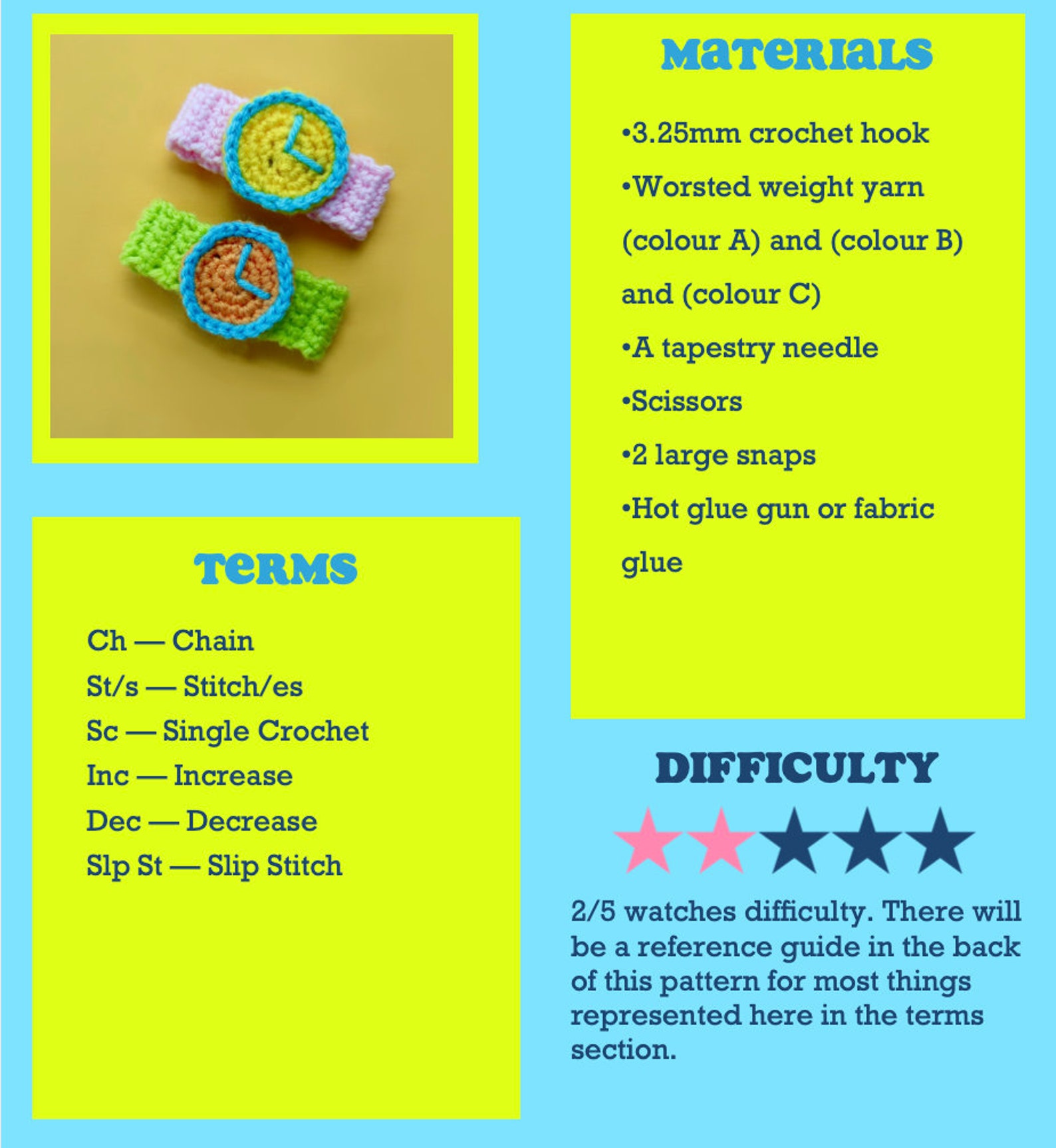 The Wonder Watch Crochet PATTERN - Etsy