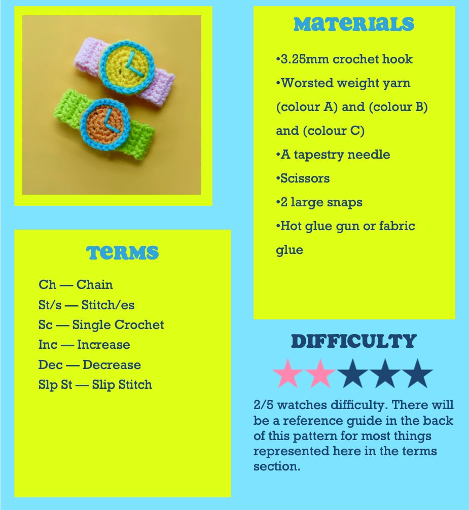 The Wonder Watch Crochet PATTERN - Etsy