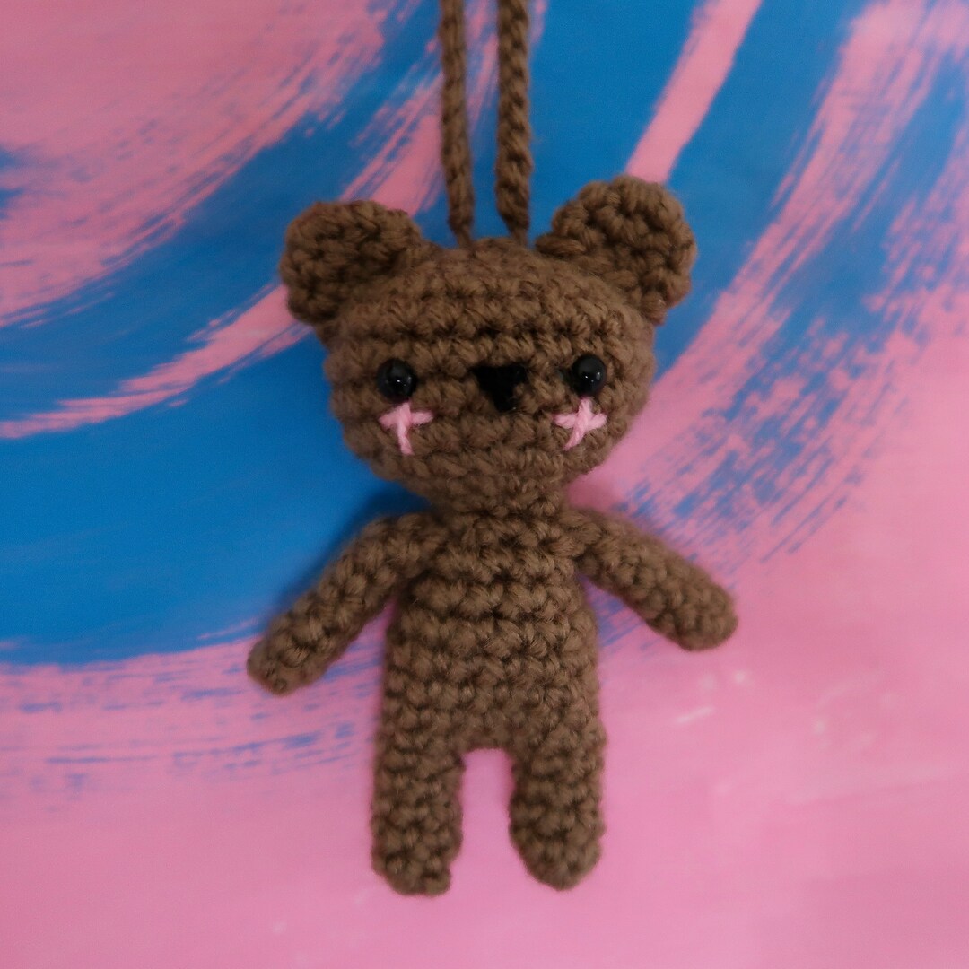Teddy Bear Crochet Keychain PATTERN - Etsy