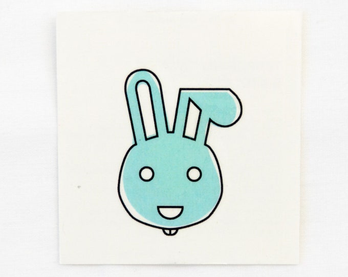 Blue Bunny / Rabbit Temporary Tattoo - Etsy
