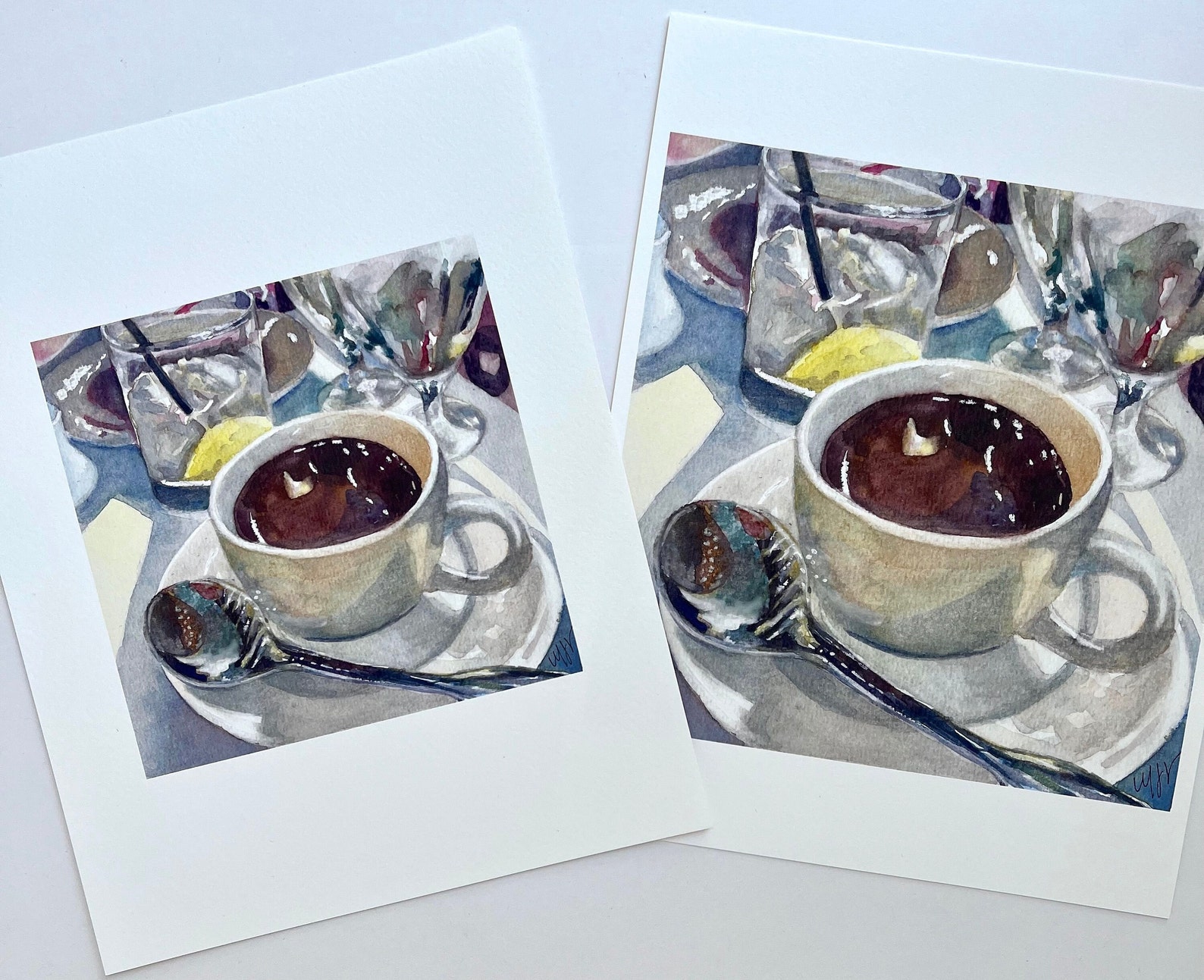 Coffee Artwork Watercolor Print, Cuppa Joe Painting, White Cup and ...