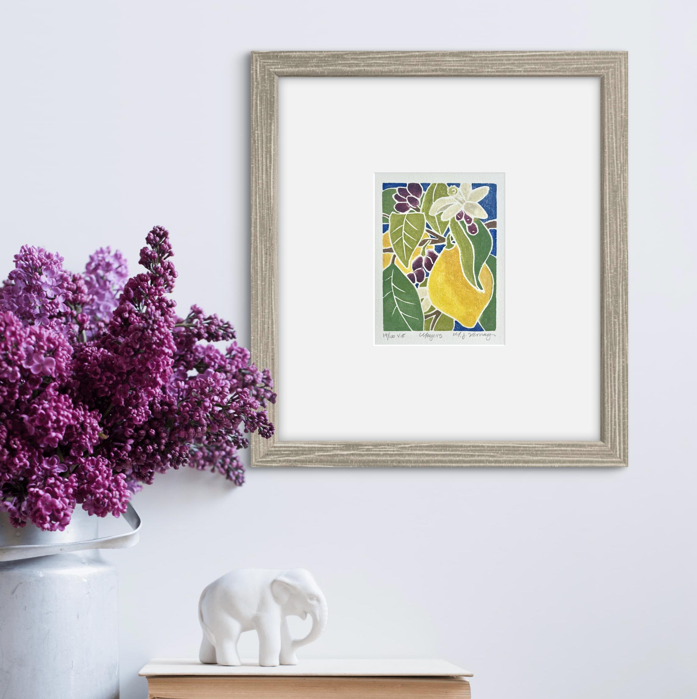 Lemon Woodblock Print,original Woodcut Artwork,handmade Blockprint ...