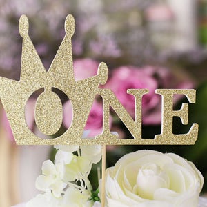 ONE Cake Topper, Glitter Cake Topper,gold Cake Toppers, Personalized ...