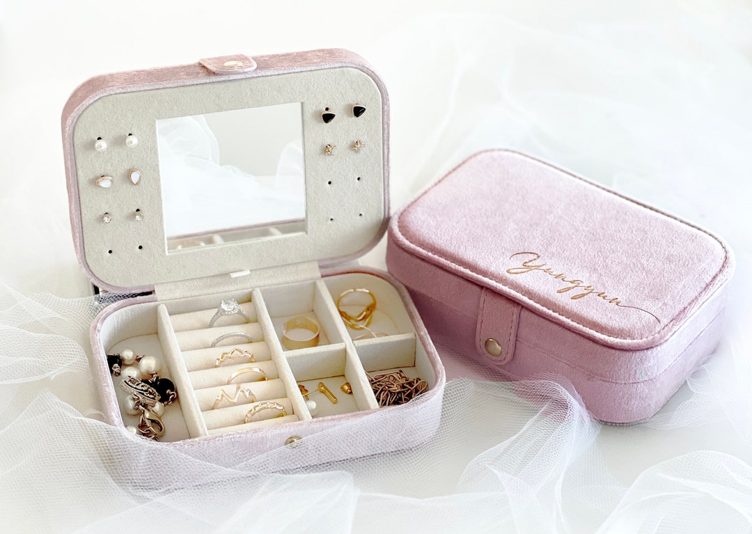 Large Size Custom Jewelry Case, Two Layer Italian Velvet Jewelry Box ...