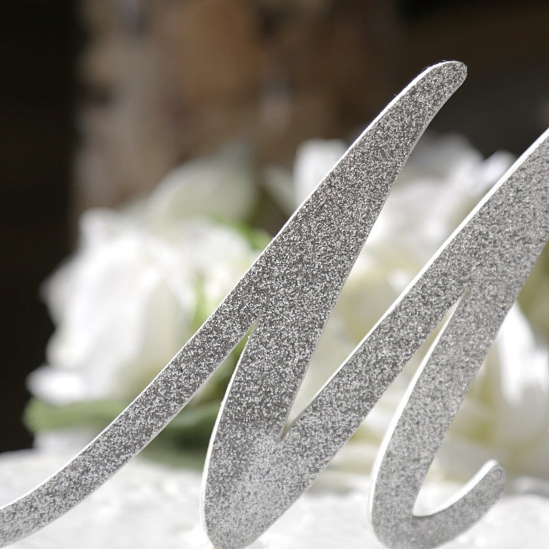 Silver Cake Topper - Etsy