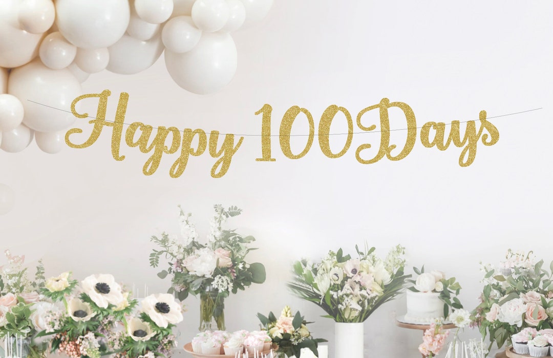 Happy 100th Day,happy 100days Banner,100thday Party,happy 100years Old ...