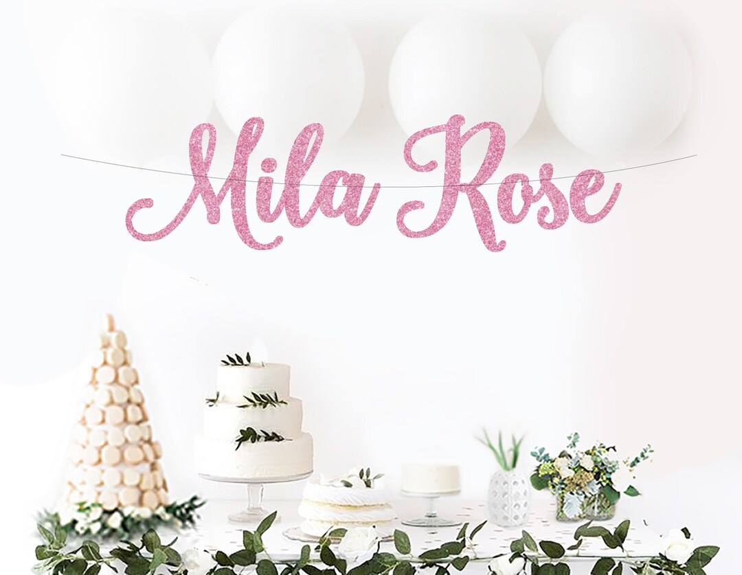 Name Banner,custom Name Banner, Cursive Name Banner,personalized ...