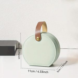 High Quality Round Jewelry Box | Personalized Round Travel Jewelry Case ...