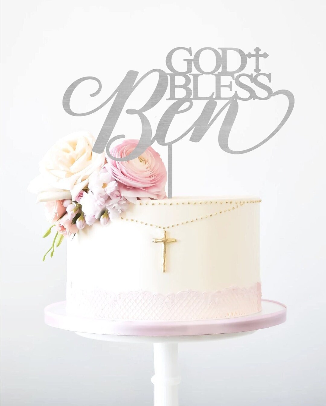 God Bless Cake Toppers, First Communion Topper, Baptism Topper, Custom ...