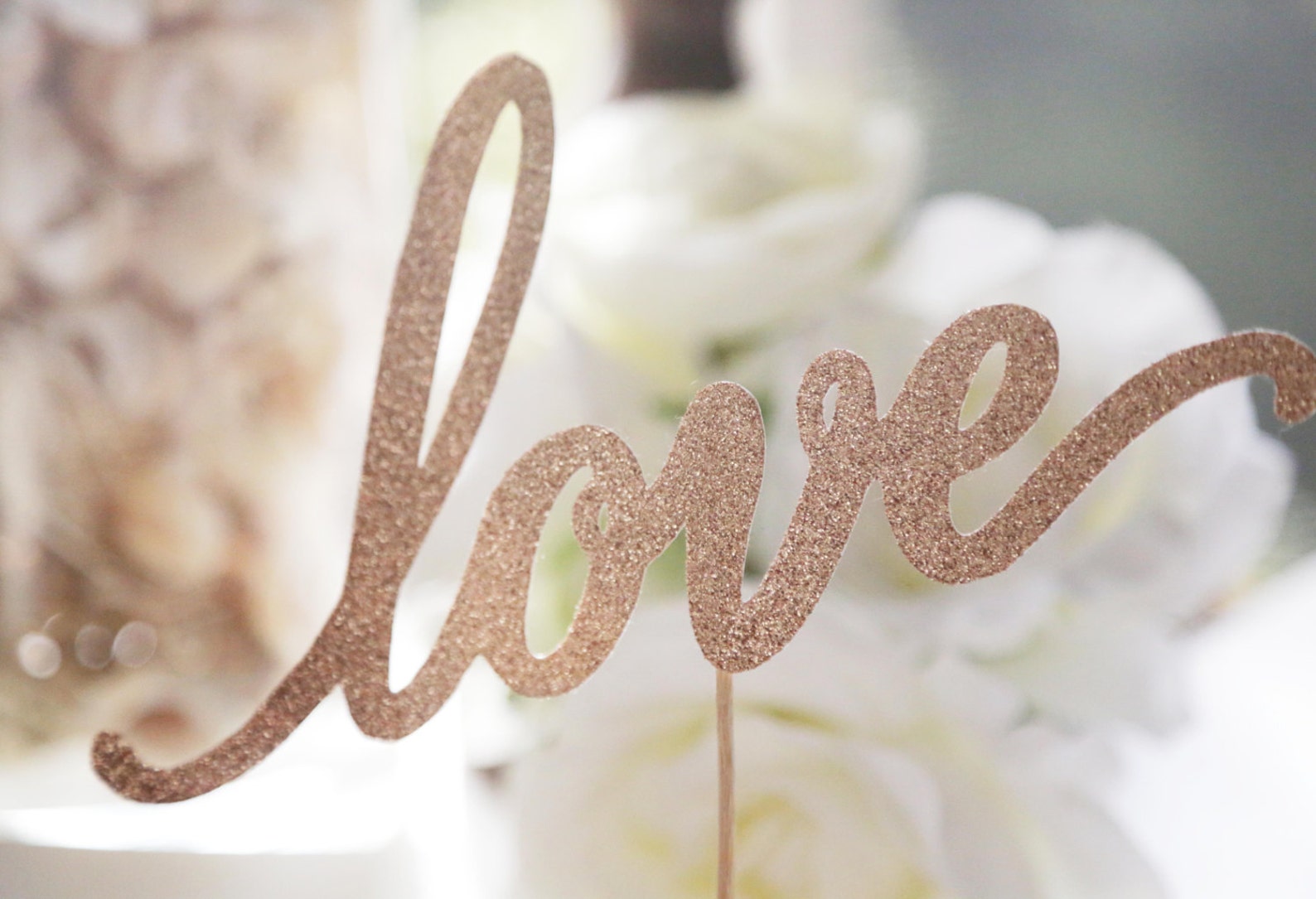 Rose Gold Love Cake Toppers LOVE Wedding Cake Topper - Etsy