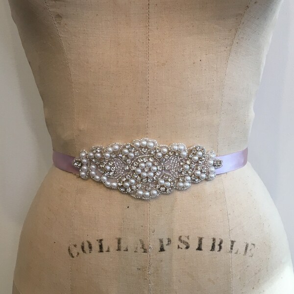 Beaded Bridal Sash - Etsy