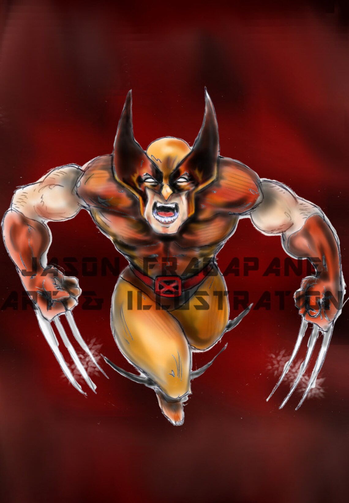 WOLVERINE X-MEN MARVEL Fan Art Print - Etsy
