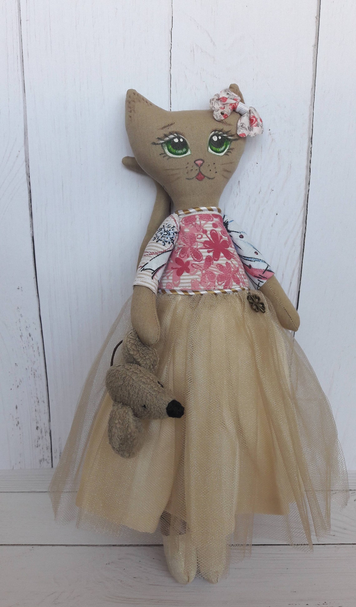 Fabric Doll Tilda Doll Cat Rag Doll Collection Dolls Balerina Doll ...