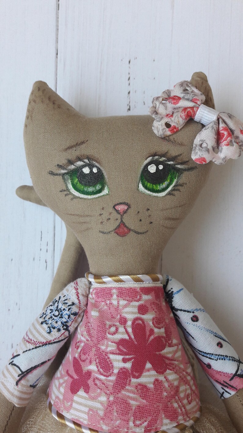Fabric Doll Tilda Doll Cat Rag Doll Collection Dolls Balerina Doll ...