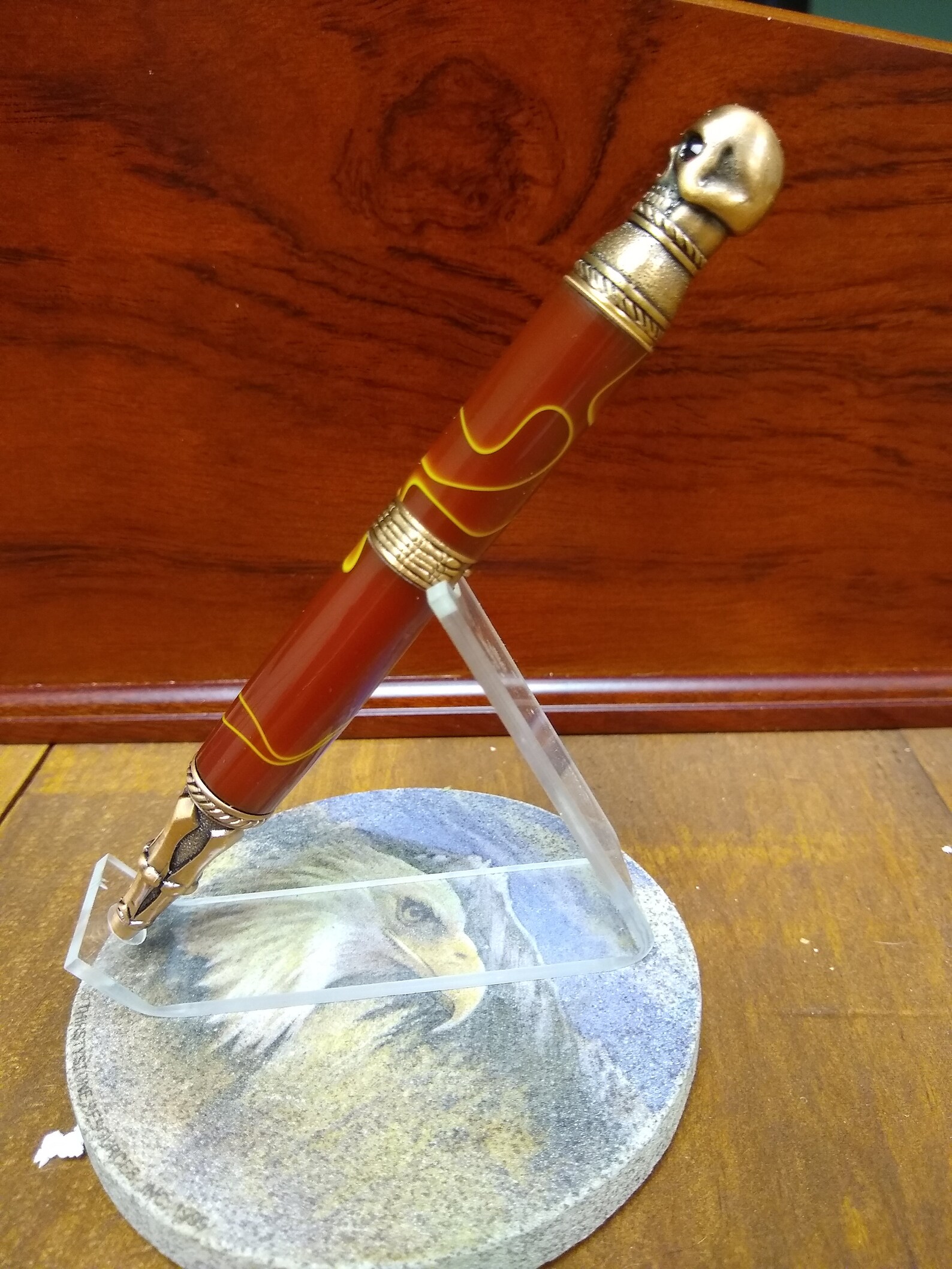 Skull Pen Made From Hellfire Acrylic - Etsy