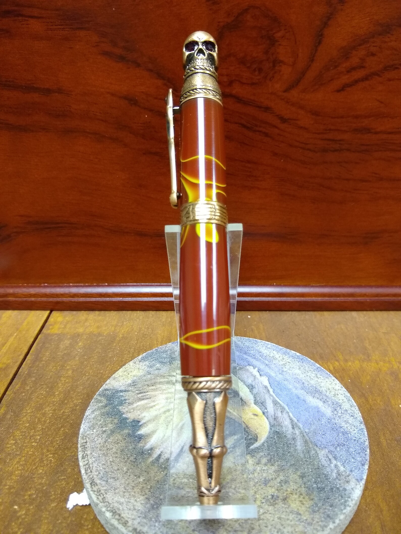 Skull Pen Made From Hellfire Acrylic - Etsy