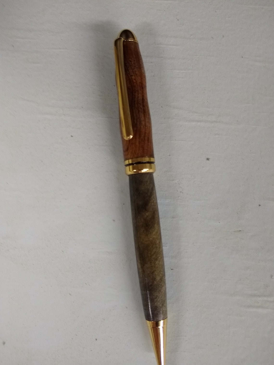 Mont Blanc Style Euro Twist Pen Made From Dyed Green Box Elder Burl and ...