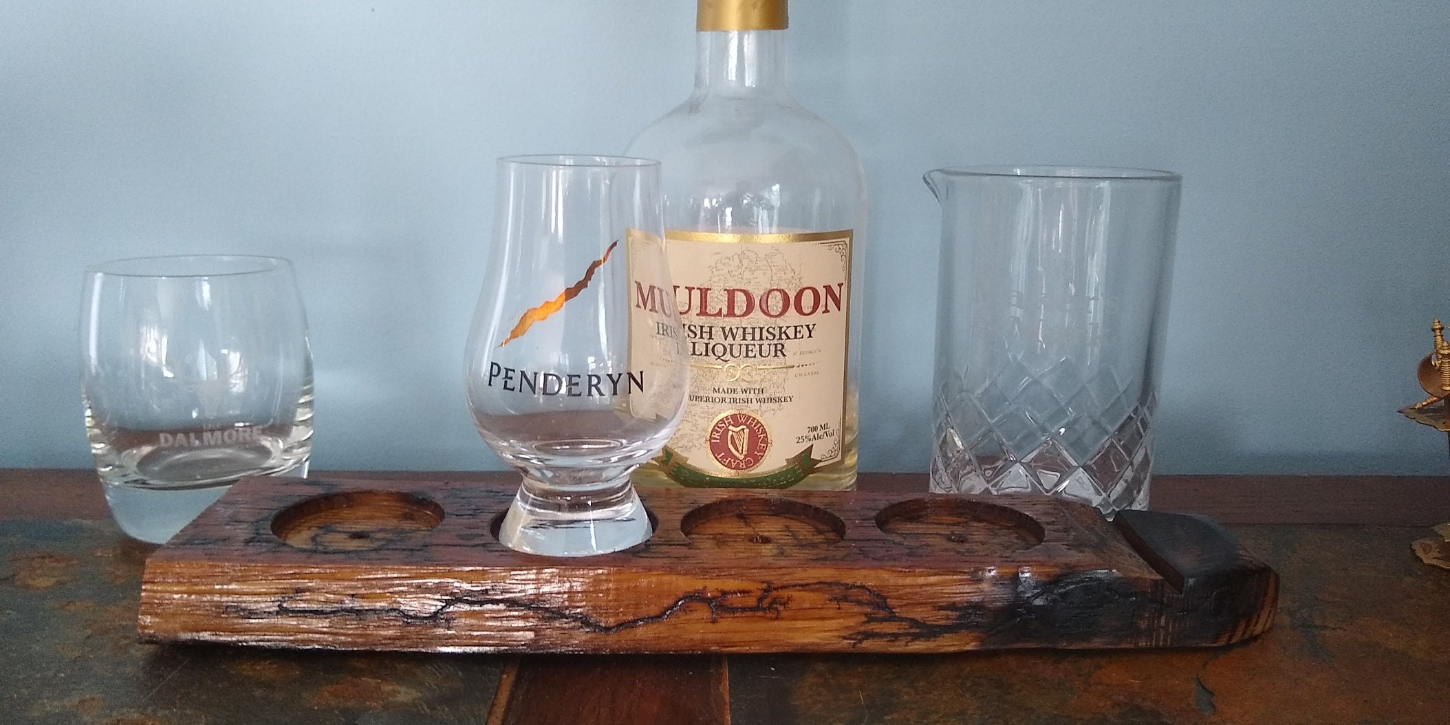 Whiskey Flight Serving Platter Made From Bourbon Barrel Stave - Etsy