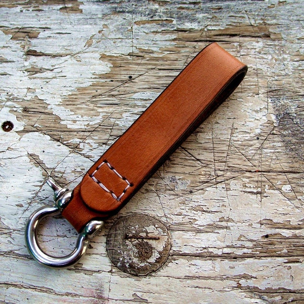 Leather Keychain - Etsy