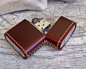 Leather Zippo Case | Etsy
