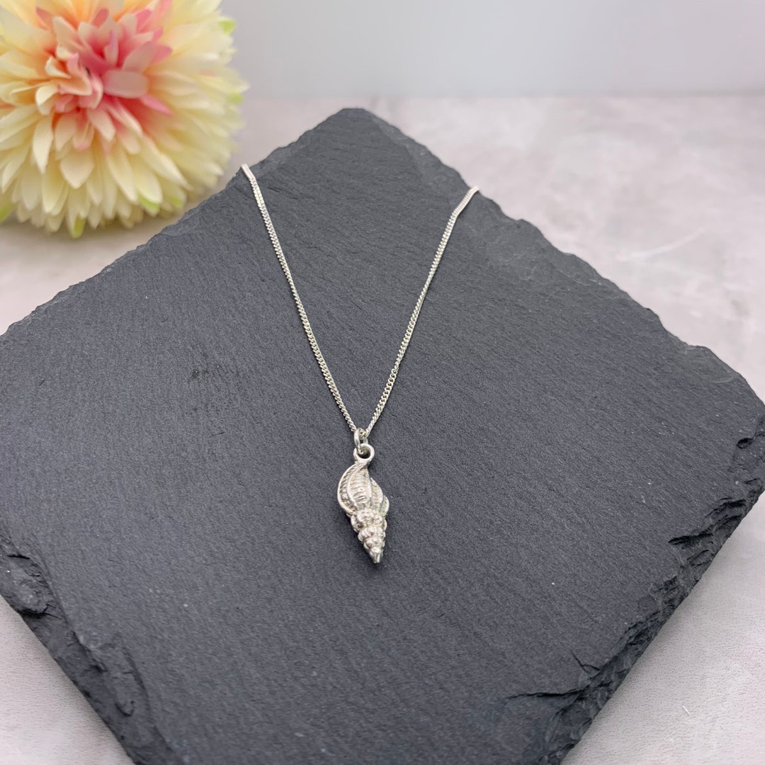 Sterling Silver Shell Necklace. Silver Shell Necklace. Shell Pendant ...