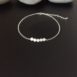 White Gemstone Anklet. White Jade Ankle Bracelet. Gemstone Beaded Ankle ...