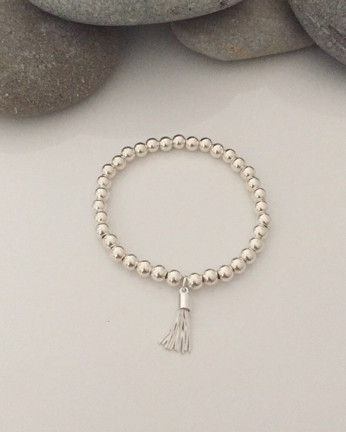 Sterling Silver Tassel Bracelet. Silver Tassle Bracelet. Plain Silver ...
