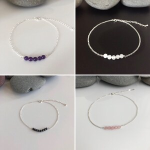 White Gemstone Anklet. White Jade Ankle Bracelet. Gemstone Beaded Ankle ...