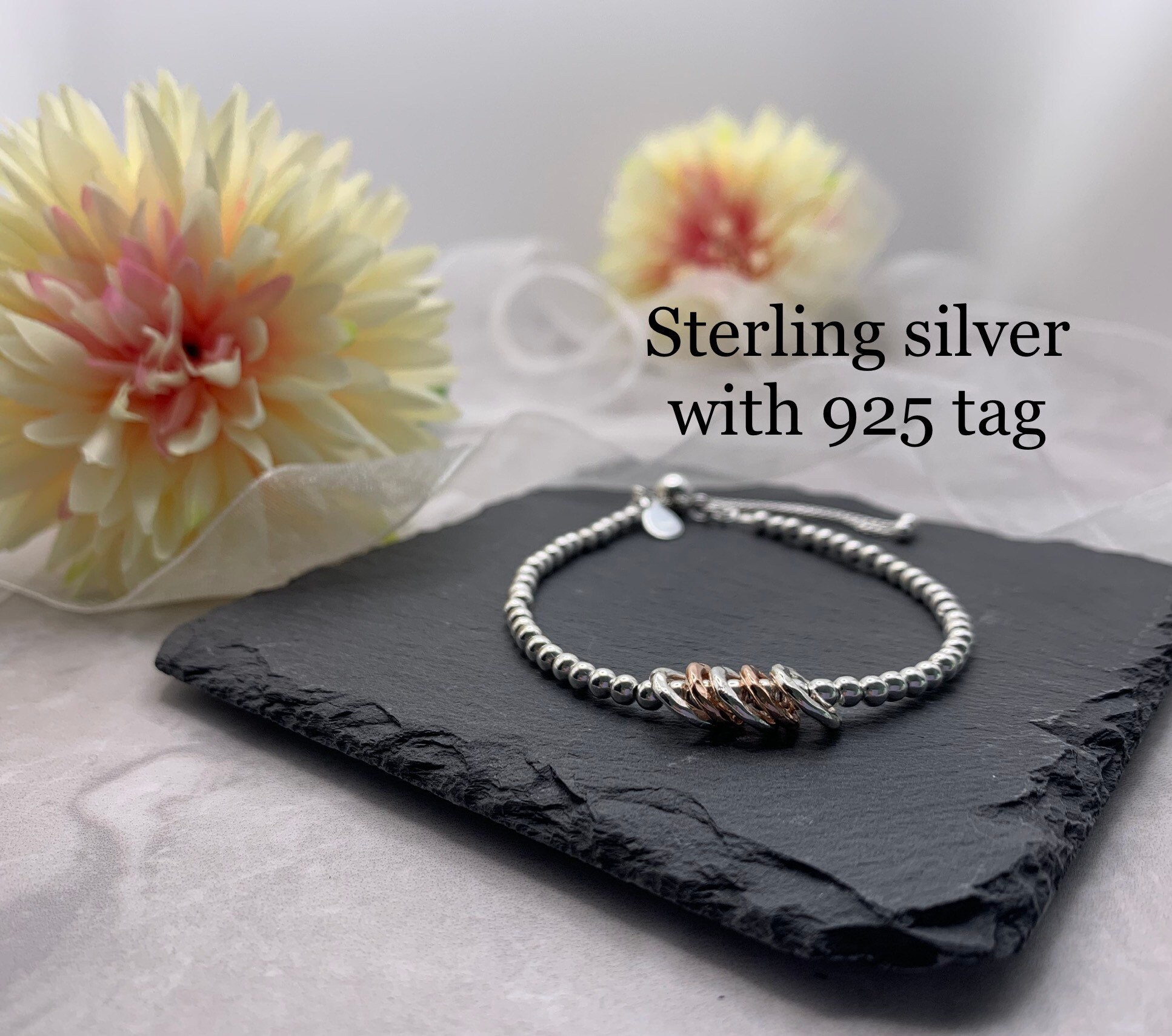 Silver 50th Birthday Bracelet 50 Birthday Gift. 50th Birthday Gift for ...