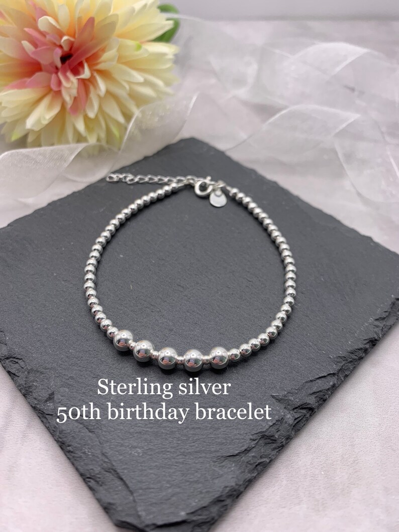 50th Birthday Bracelet. 50th Birthday Gift. Special Birthday | Etsy