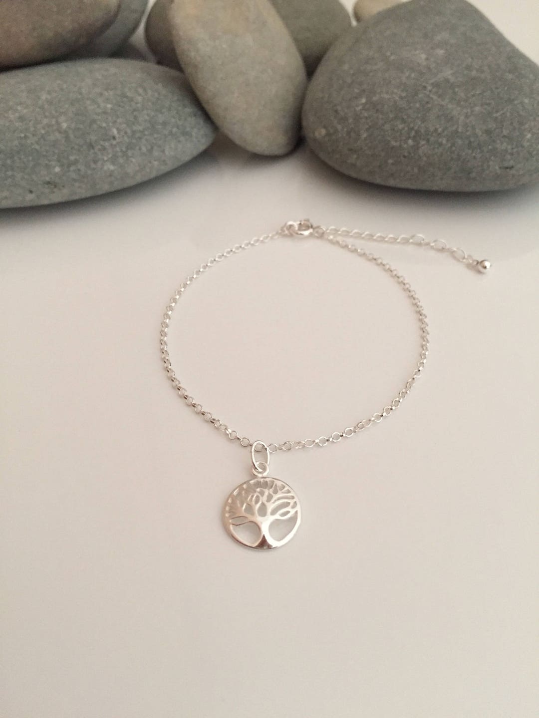 Sterling Silver Tree of Life Chain Bracelet. Delicate Tree of - Etsy