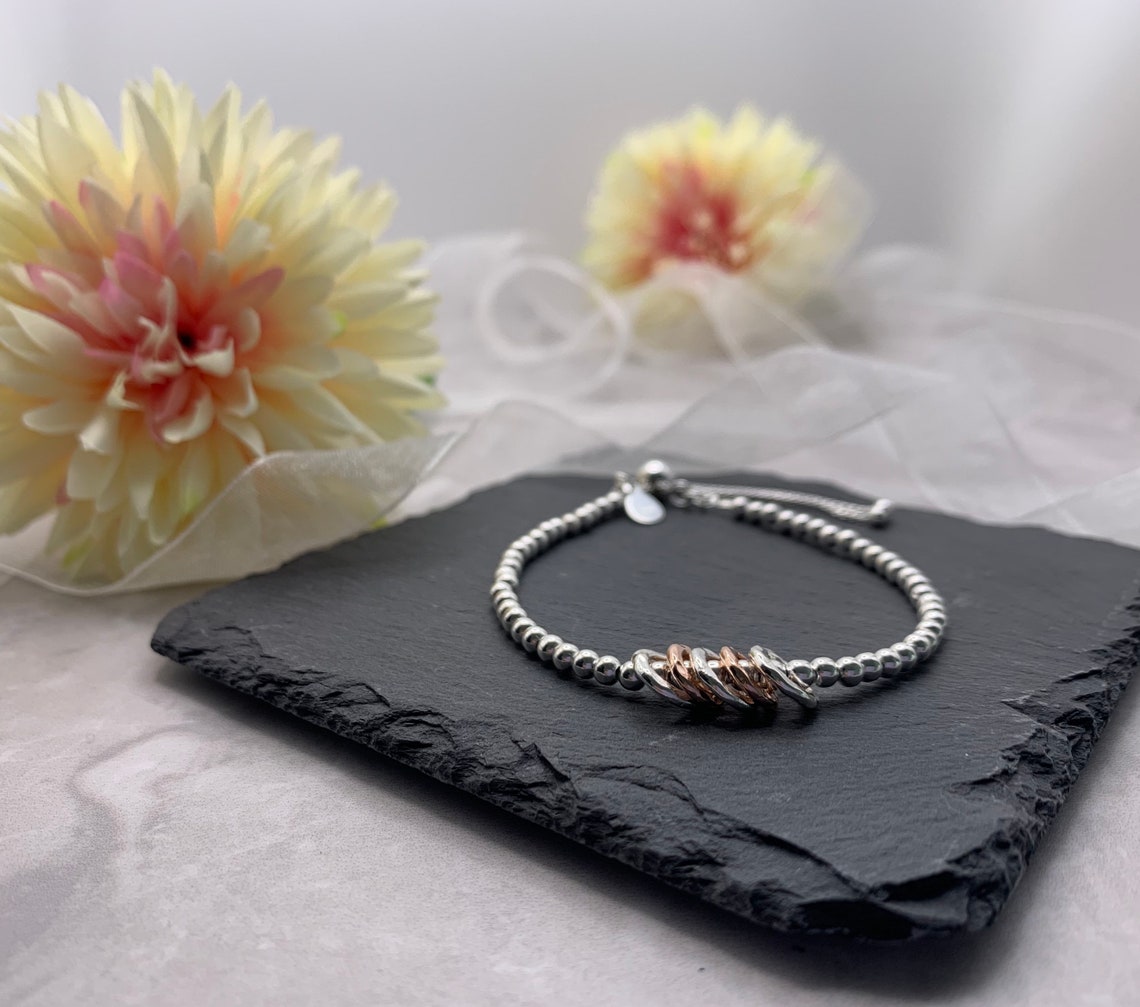 Silver 50th Birthday Bracelet 50 Birthday Gift. 50th Birthday Gift for ...