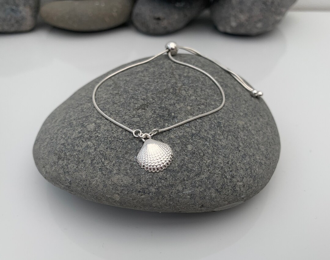 Sterling Silver Clam Shell Bracelet. Sterling Silver Scallop Shell ...