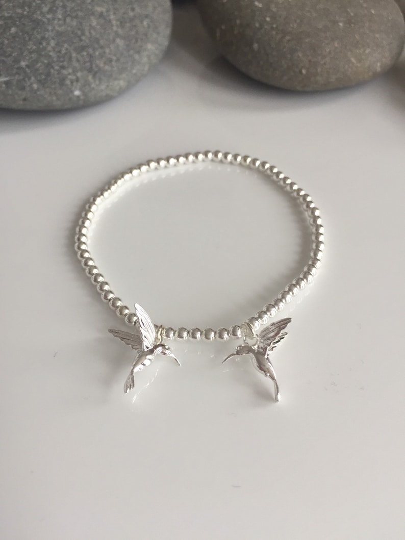 Sterling Silver Love Bird Bracelet. Silver Bird Bracelet. Bird Bracelet ...