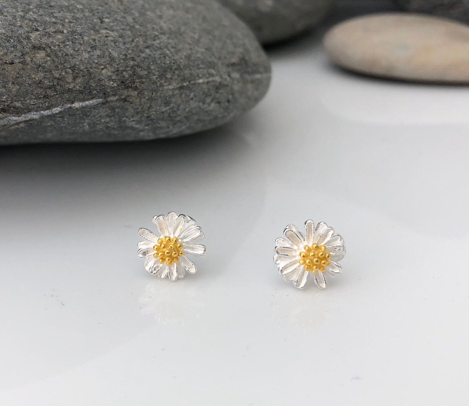 Daisy Jewellery Set. Daisy Earrings. Daisy Necklace. Silver Flower ...