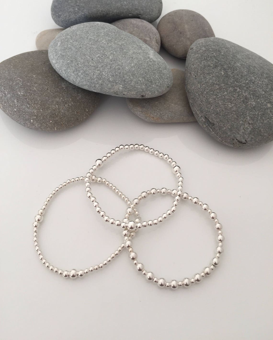 Silver Stacking Bracelets. Sterling Silver Stacker Bracelets. | Etsy