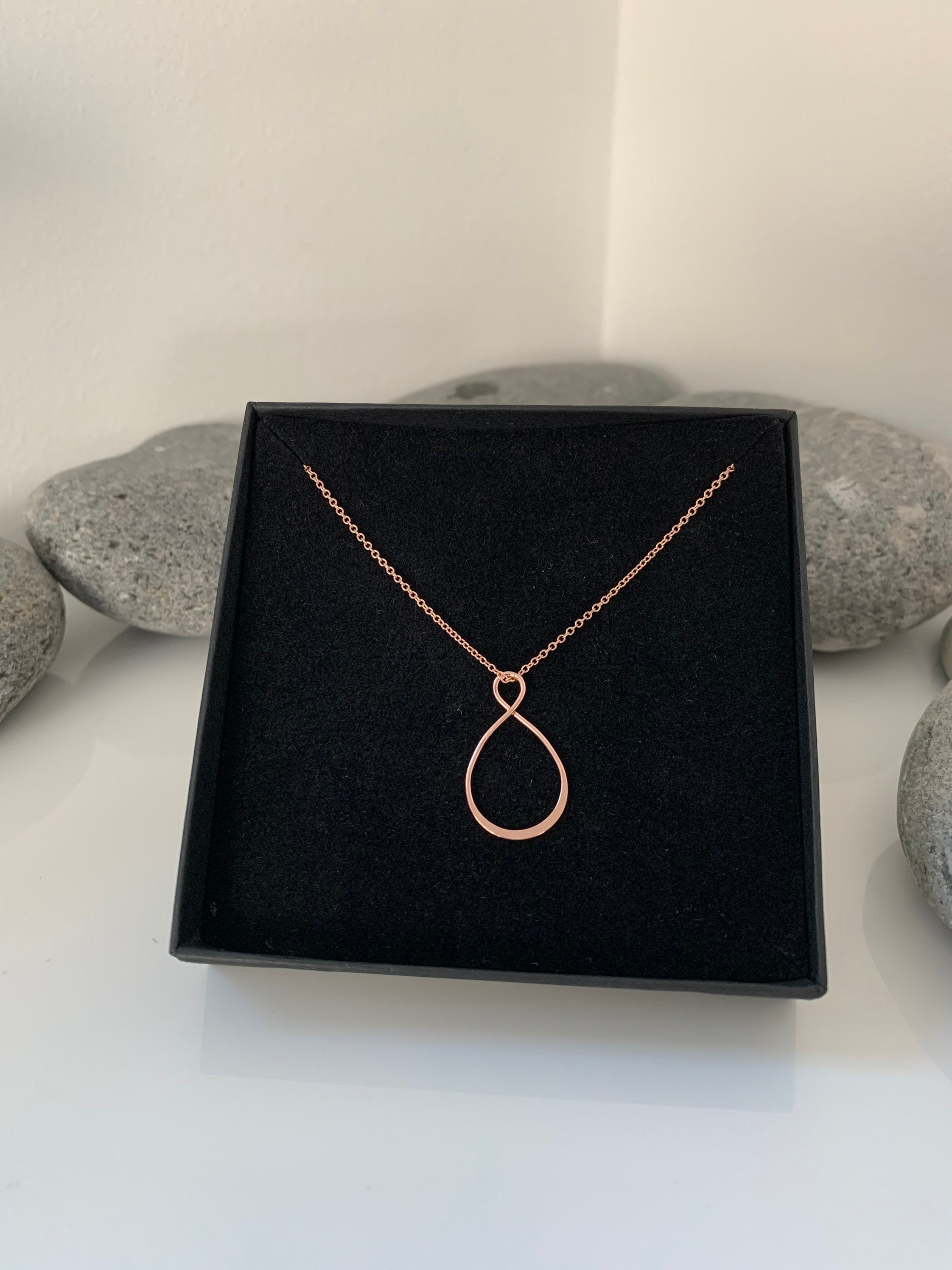 Rose Gold Infinity Necklace. Rose Gold Pendant. Infinity | Etsy